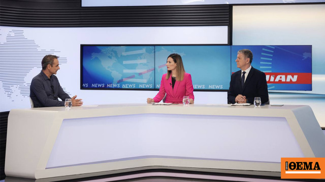 Ο Κυριάκος Μητσοτάκης στο κεντρικό δελτίο ειδήσεων του ΙΟΝΙΑΝ TV