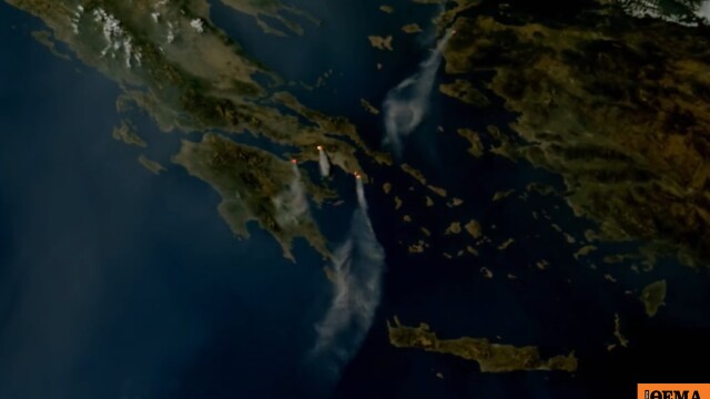 Φωτιές στην Αττική: Δορυφορικό timelapse βίντεο δείχνει πώς οι καπνοί ...