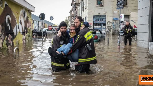 Κακοκαιρία στην Ιταλία: Υπερχείλισε η λίμνη Κόμο, πλημμύρες σε Μιλάνο ...