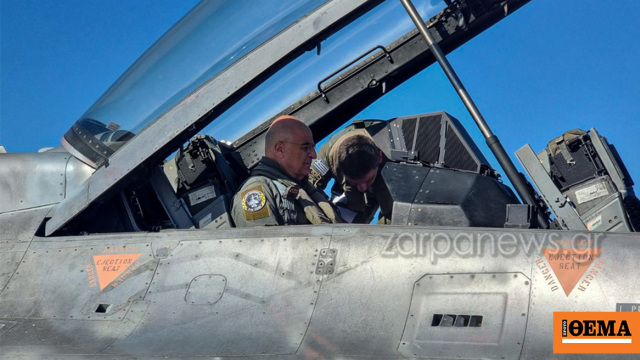 Νίκος Δένδιας: Πέταξε με F-16 Viper από την 115ΠΜ στην Κρήτη - Δείτε ...