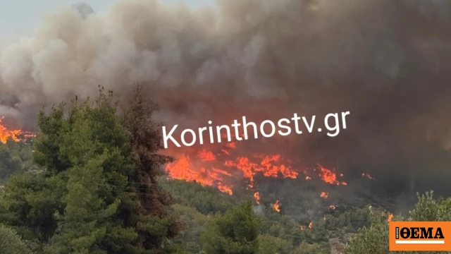 Κορινθία: Φωτιά από κεραυνό στο Σοφικό - Τραυματίστηκε ένας πυροσβέστης