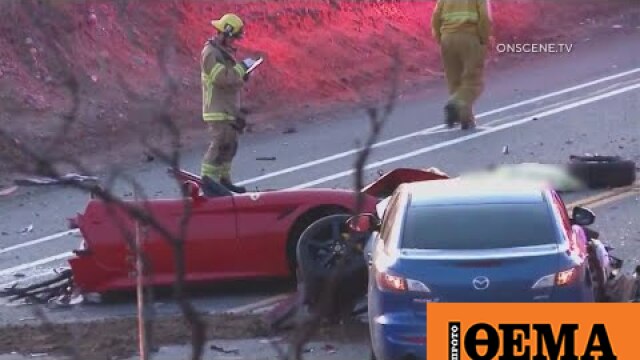 WebTV - Ferrari split in half in Silverado Canyon crash; 1 dead