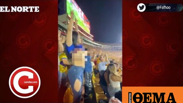 WebTV - Aficionada de Tigres haciendo topless tras gol de Gignac en el ...