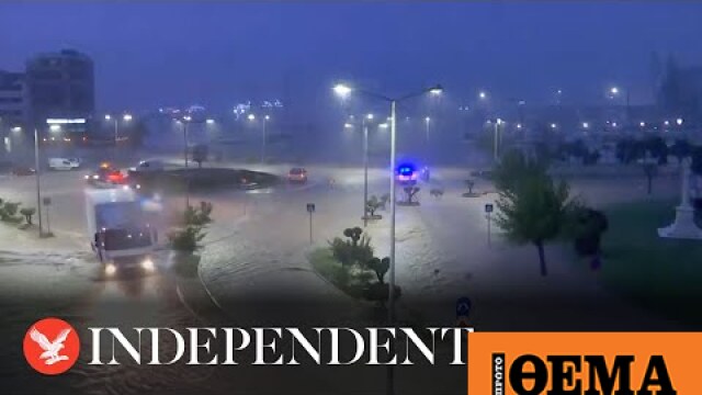 WebTV - Live: Storm Elias floods Greek city of Volos